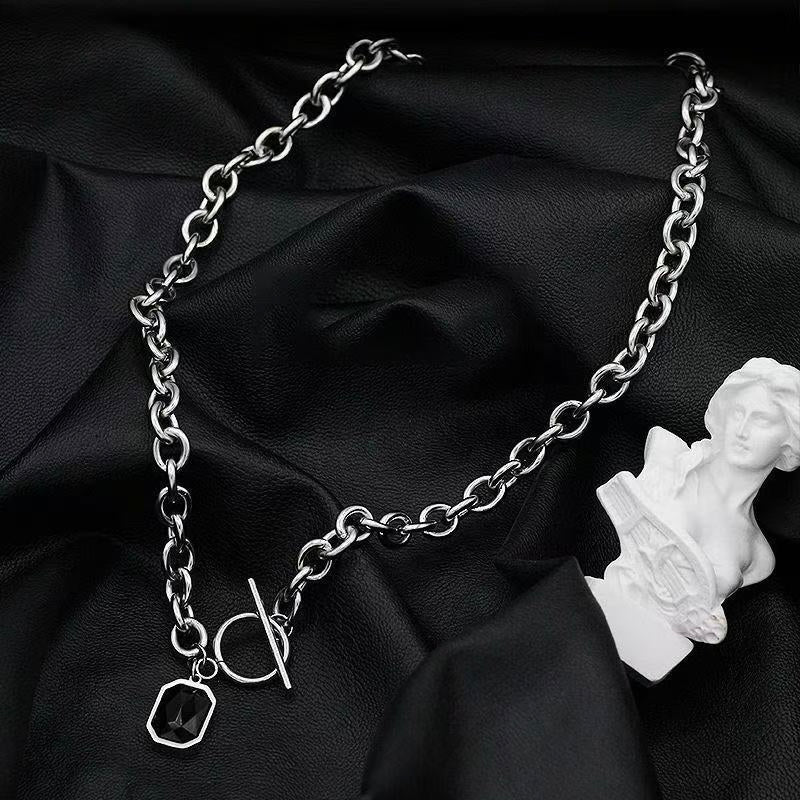 Powerful OT Rolo Chain with Obsidian Pendant - Jewelry for Men ...