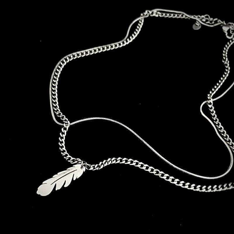 Box and Rolo Chain with Feather Pendant - Jewelry for Men – Dernholt ...